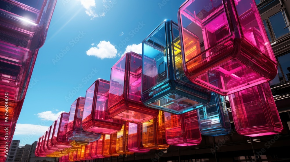 Outdoor Mechanical Air Conditioning Units, Ultra Bright Colors ...