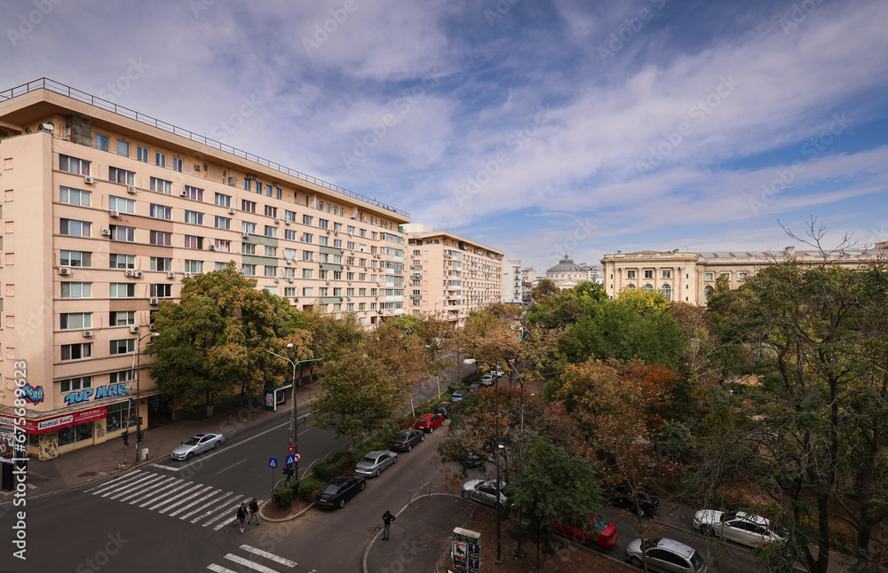 Bucharest, Romania - 30 October 2023: Landmarks of Bucharest during ...