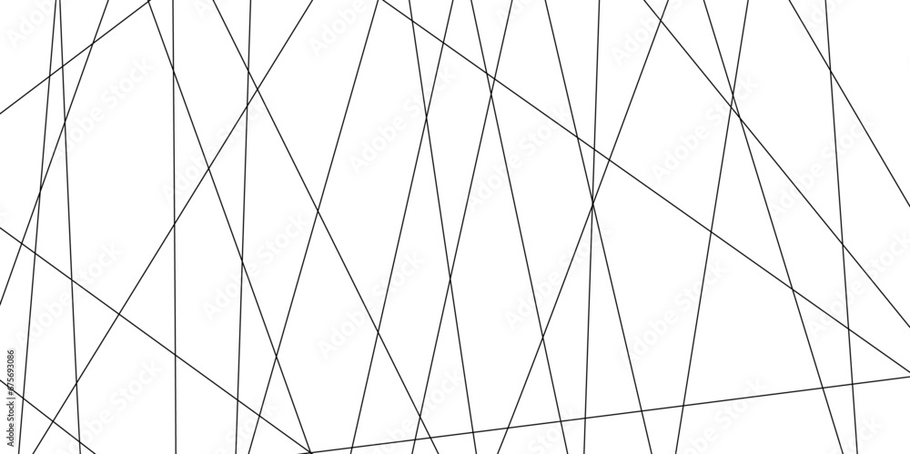 Random chaotic lines abstract geometric pattern / texture. Modern ...