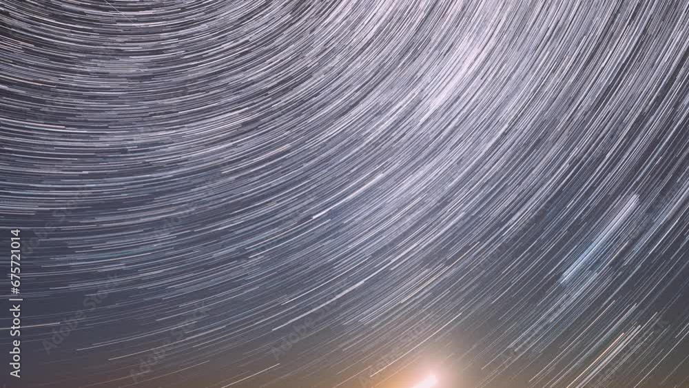 4k Hyperlapse Trails Of Stars. Unusual Amazing Stars Effect In Sky ...