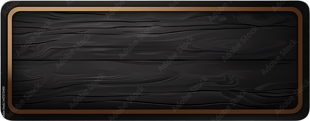 plank signage, wooden plank dark brown isolated, wood board horizontal ...