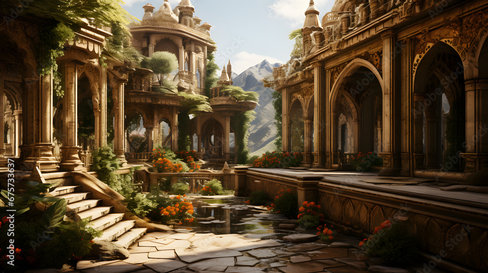 ancient indian palace.indian Fort, is a monument, India. Ai Stock Photo ...