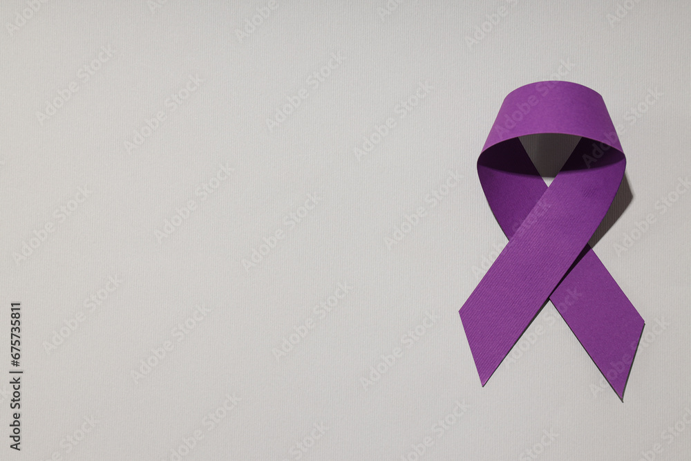 Purple ribbon, concept for the day of elimination of violence against ...
