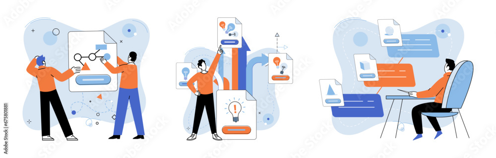 Shared file vector illustration. Secure document management systems ...