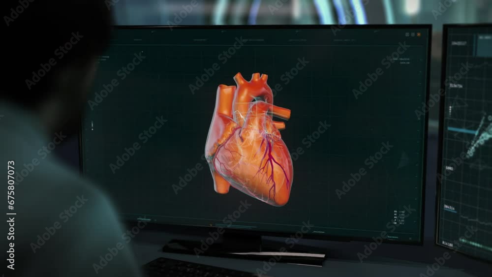 Doctor using the modern medical scanner for patient examination. Doctor ...