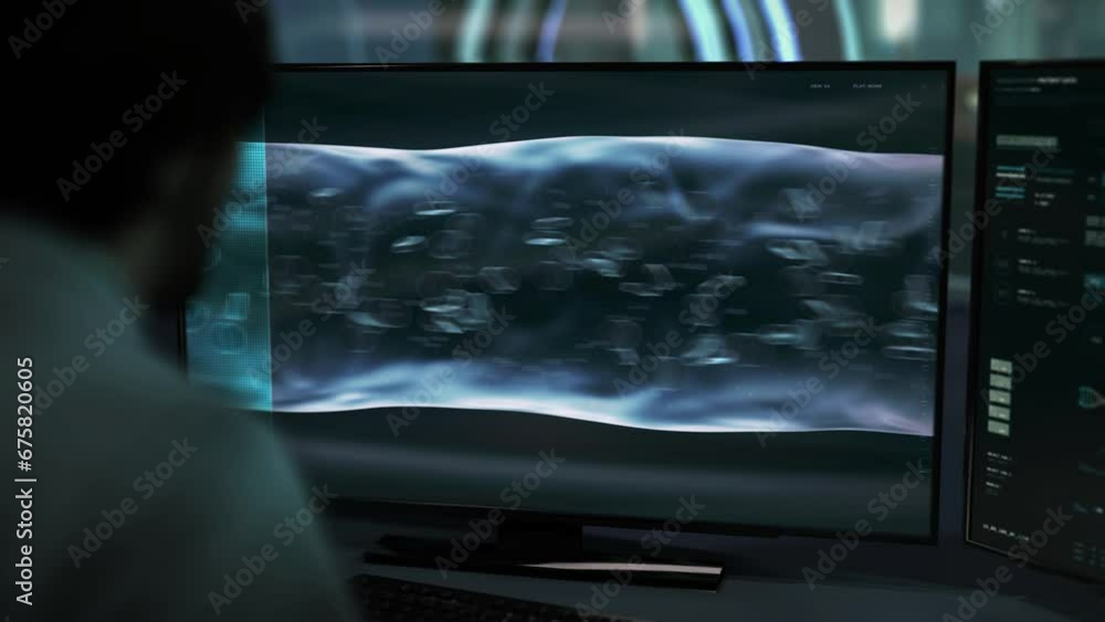 Doctor monitors the artery examination process at the emergency wand ...