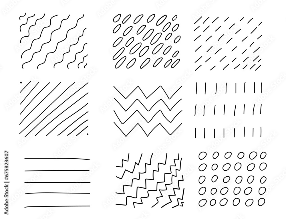 Abstract graphic elements in minimal trendy style. Vector set of hand ...