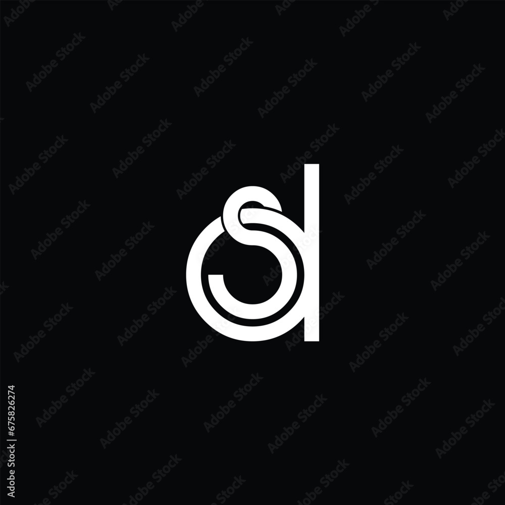 SD logo design vector template,Letter S D icon logo design template ...