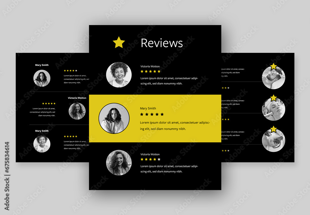 Customer Rating or Review Layouts For Social Media Posting Stock ...