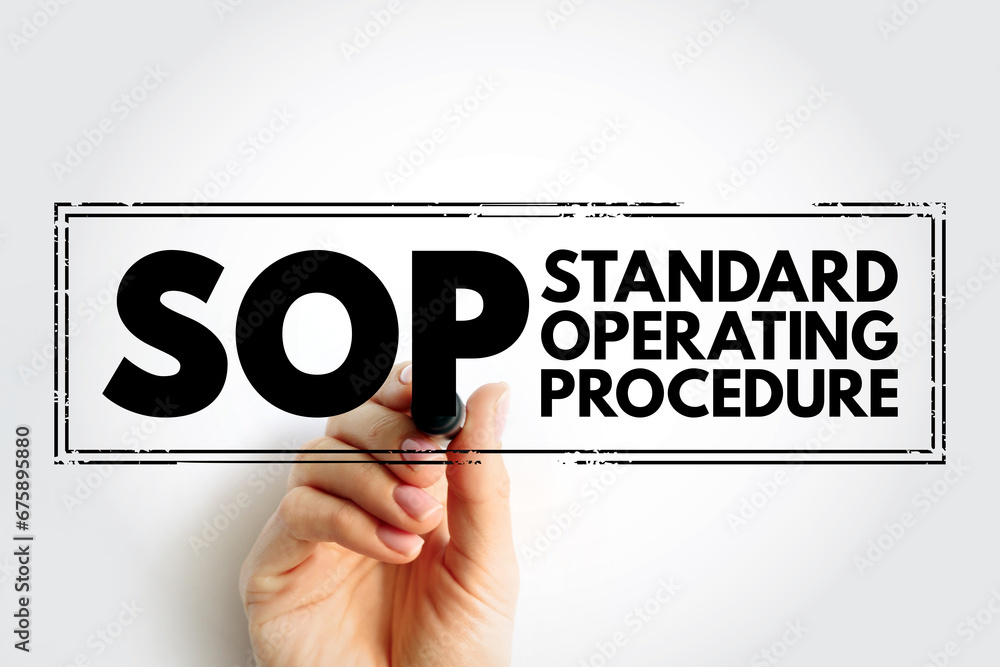 Poster SOP Standard Operating Procedure - set of step-by-step ...