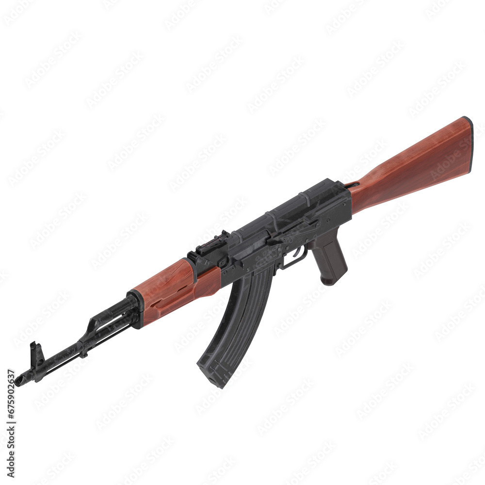 3D rendering illustration of an AK-47 Kalashnikov assault rifle Stock ...