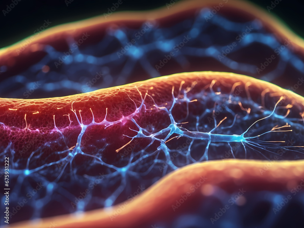 Fungi Trichophyton mentagrophytes, 3D illustration showing macroconidia ...