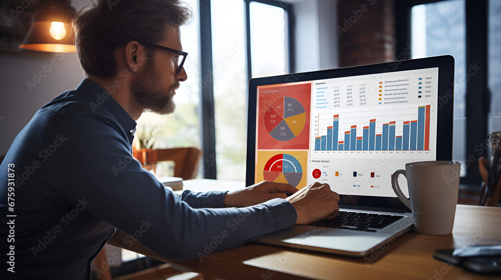 Foto de data analytics KPI dashboard for data visualization do Stock ...