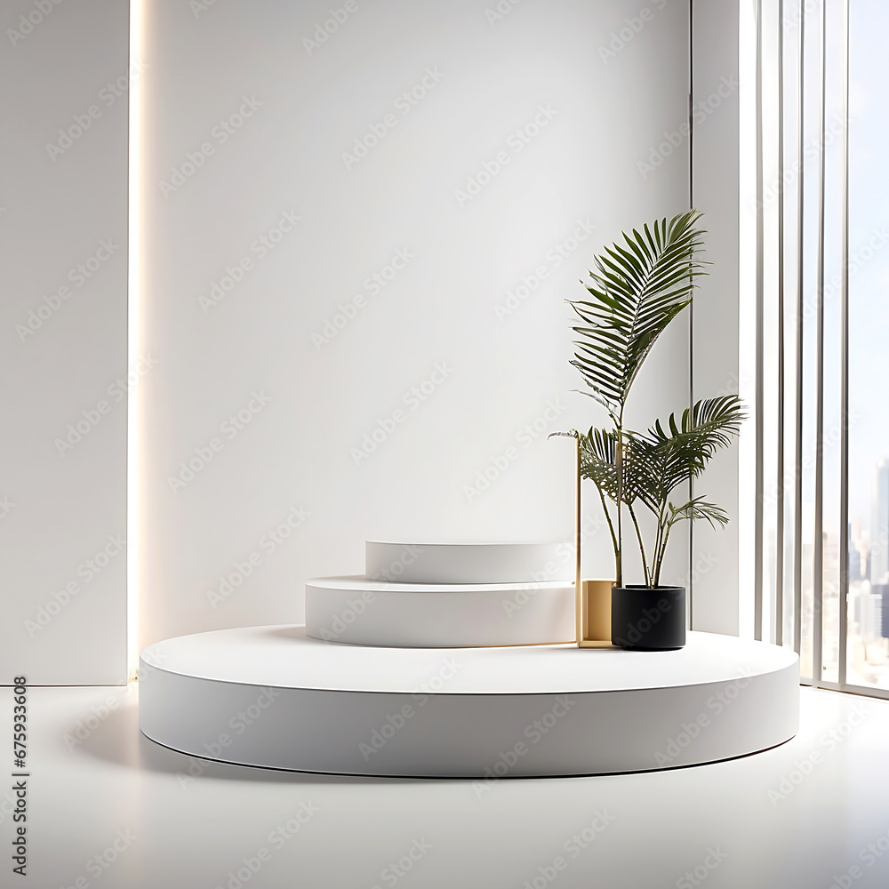 A 3d podium promotion table inside the studio background ai generated ...