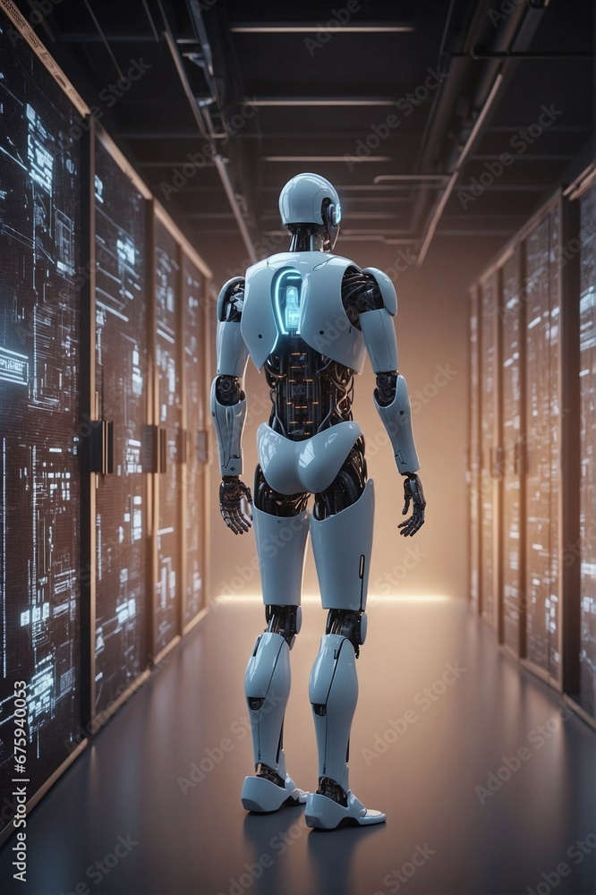 Bionic Robot in Server Room at Data Center: Digital Space and Big Data ...