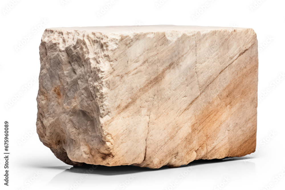 part of large and heavy marble stone isolated on transparent background ...