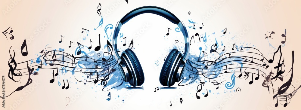 Melody in Motion: A Harmonious Symphony of Musical Notes Dancing from ...