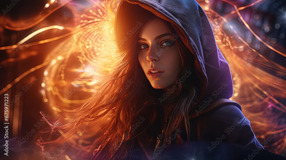Enchantress in Colors: A Stunning and Vibrant Portrayal of a Mystical ...