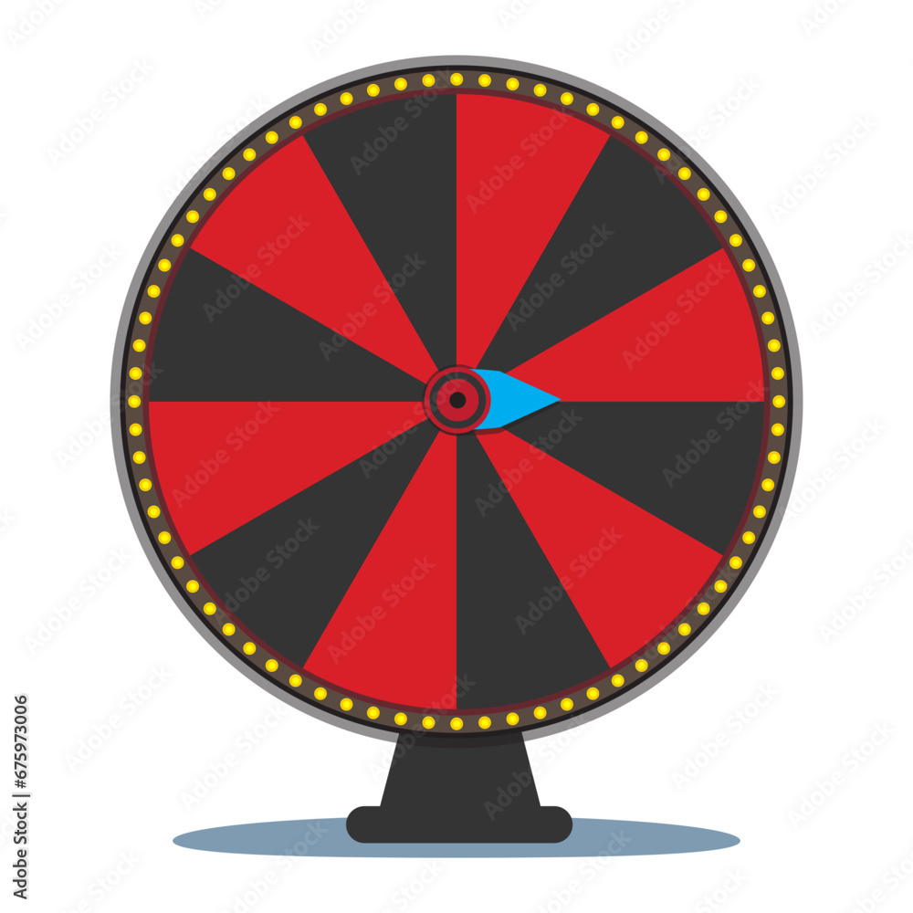 Blank wheel of fortune 12 slots icon. Clipart image isolated on white ...