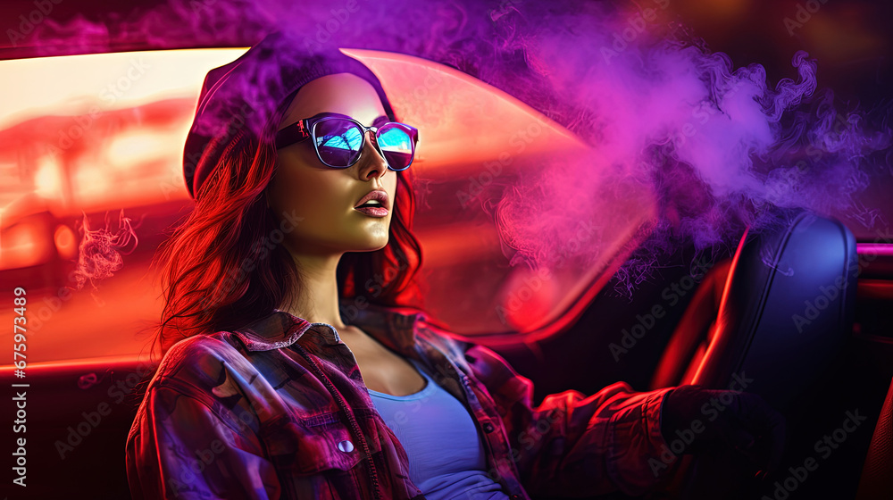 Sensual Euphoria: A Colorful and Mesmerizing Attractive Women on MDMA ...