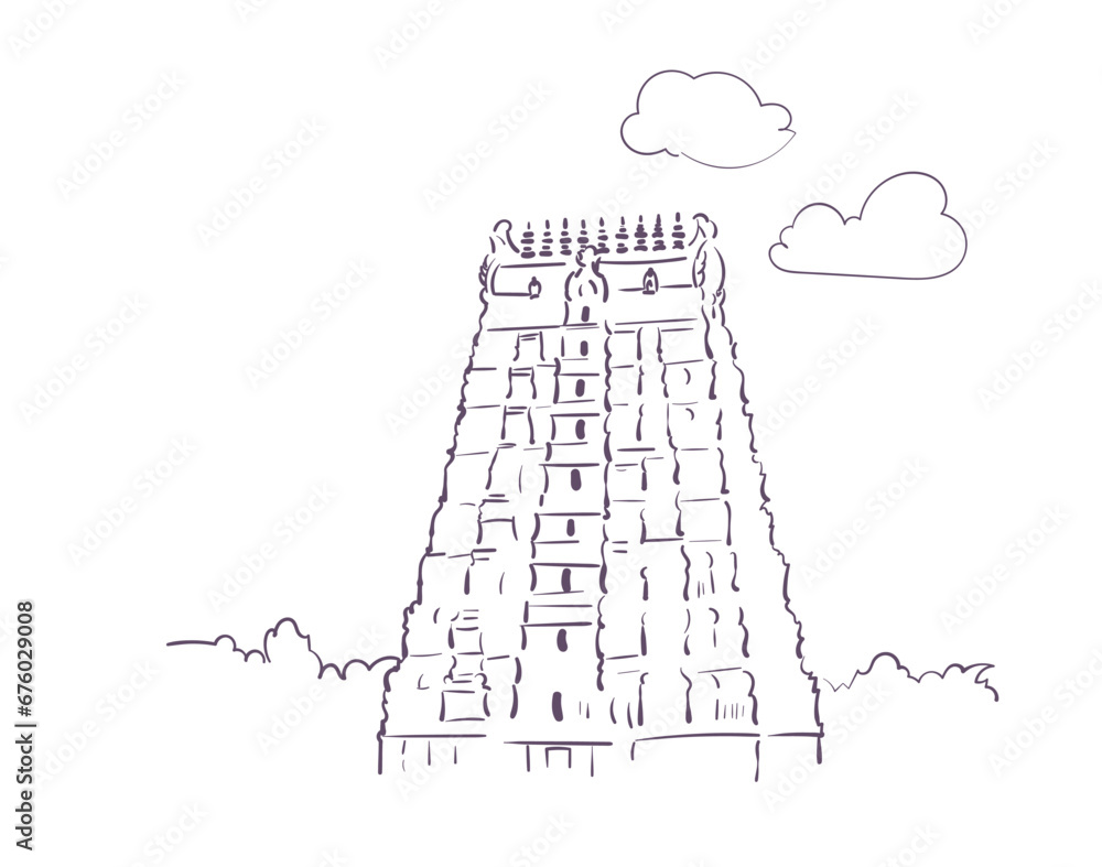 Arulmigu Ramanathaswamy Hindu temple Shiva Rameswaram Tamil Nadu India ...