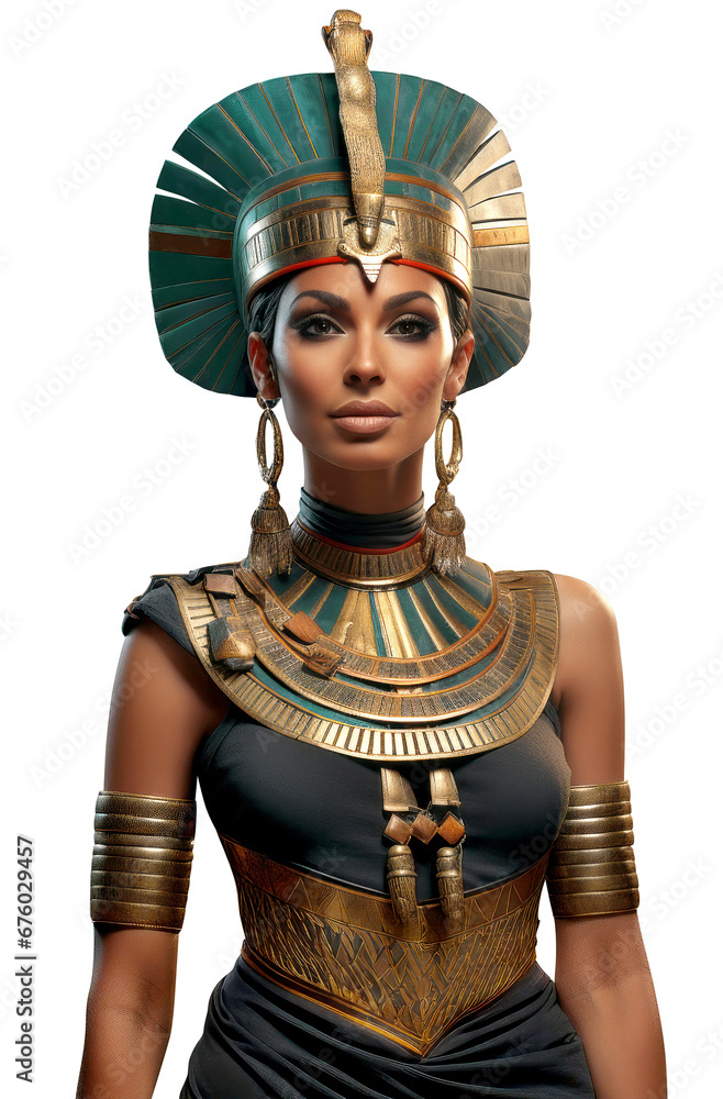 Portrait of a woman of ancient Egypt. Ancient Egyptian queen Nefertiti ...