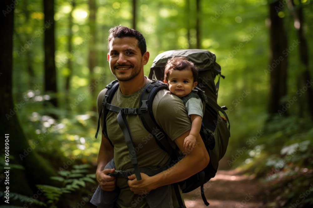 A determined young father, of Hispanic descent, embarks on a forest ...