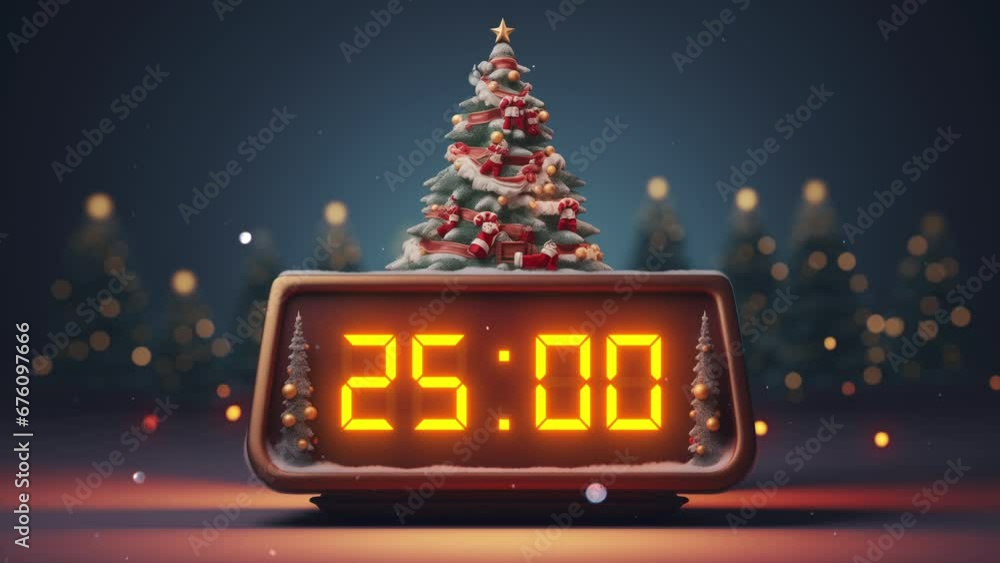 Christmas and New Years themed festive 30 second countdown clock for ...