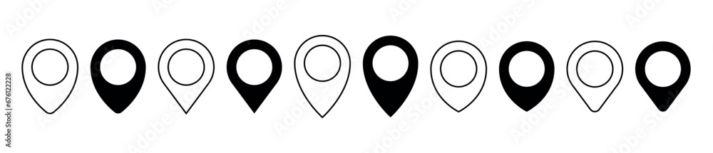 Location pin icon. Map pin place marker. Location icon. Map marker ...