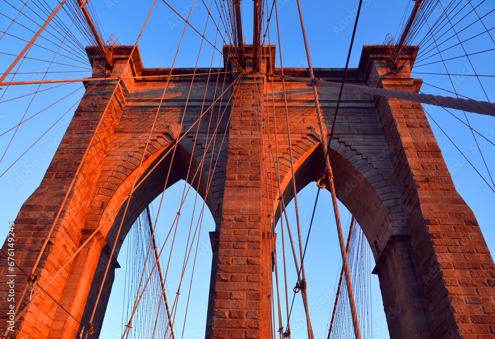 Brooklyn Bridge is one of the oldest suspension bridges in the US ...