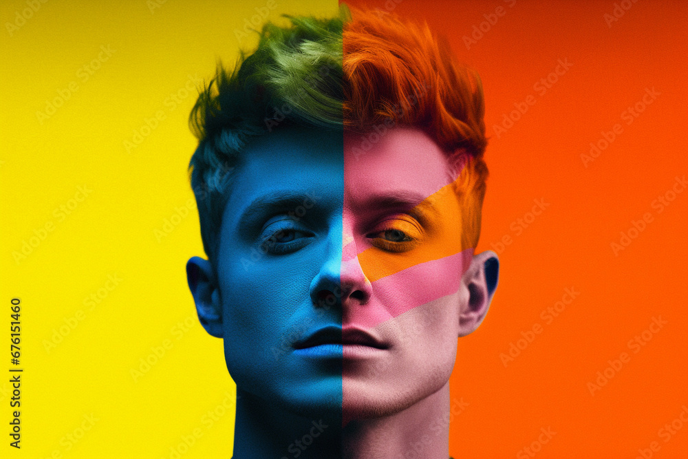 LGBT. Gay Pride. LGBTQ rainbow flag. Truth, minority support, equal ...