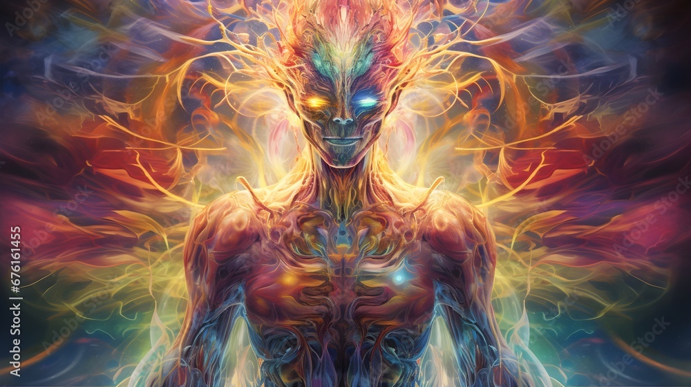 Psychedelic Enlightenment To Another Dimension In The 5D. Created with ...