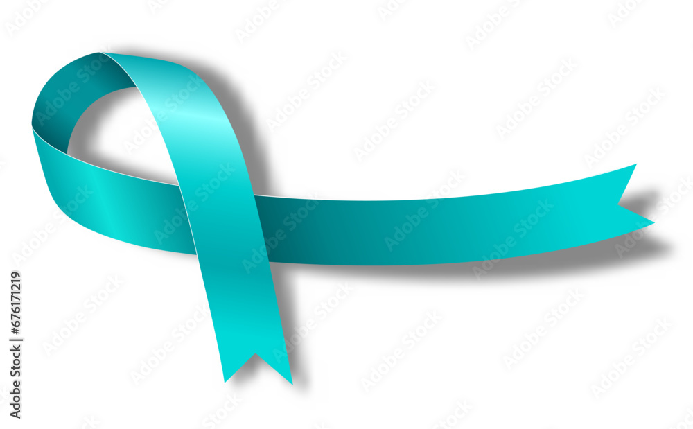 Teal Awareness ribbon. Awareness for cervical cancer, Ovarian Cancer ...