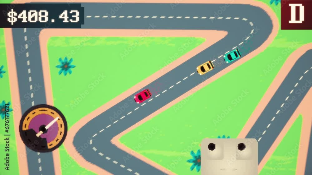 Top Down Car Racing Game with GUI: Motorsport Video Game Imitation with ...