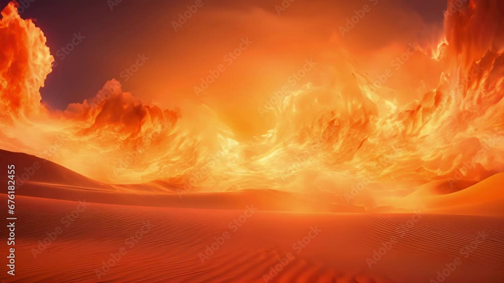 The sun shone behind the conflagration of sparks and sand creating a ...