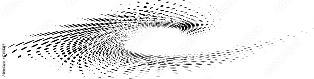 Energetic dotted frame with whitened and globular radials, twisted into ...