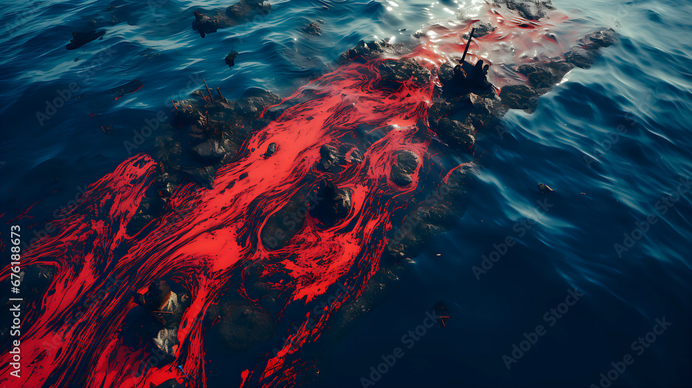 pollution of the environment of ocean by toxic and plastic waste ...