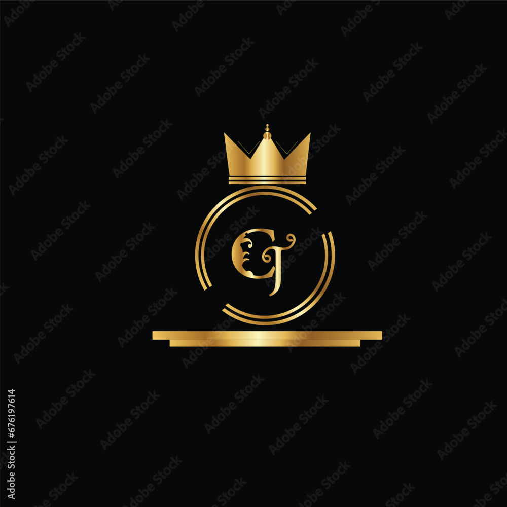 new creative golden latter logo design cj logo, cj icon, cj letter, cj ...