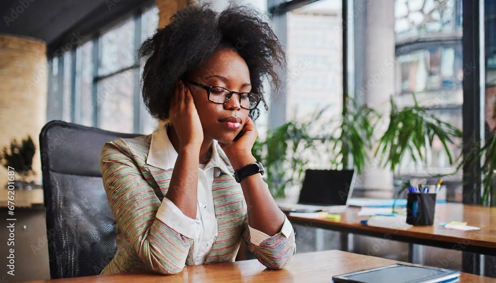 Workplace Dilemma: Portrait of a Young Woman in Distress Stock Photo ...