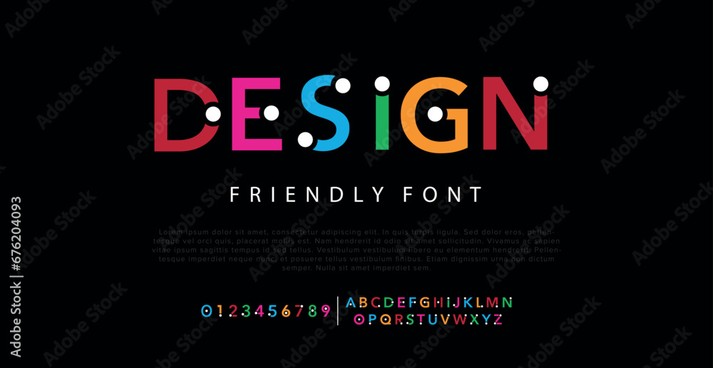 DESIGN modern alphabet. Dropped stunning font, type for futuristic logo ...