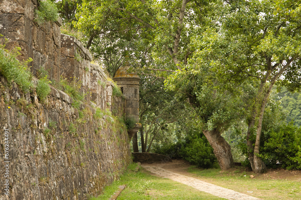 Watchtower of the castle of Santa Cruz in the middle of an islet in the ...