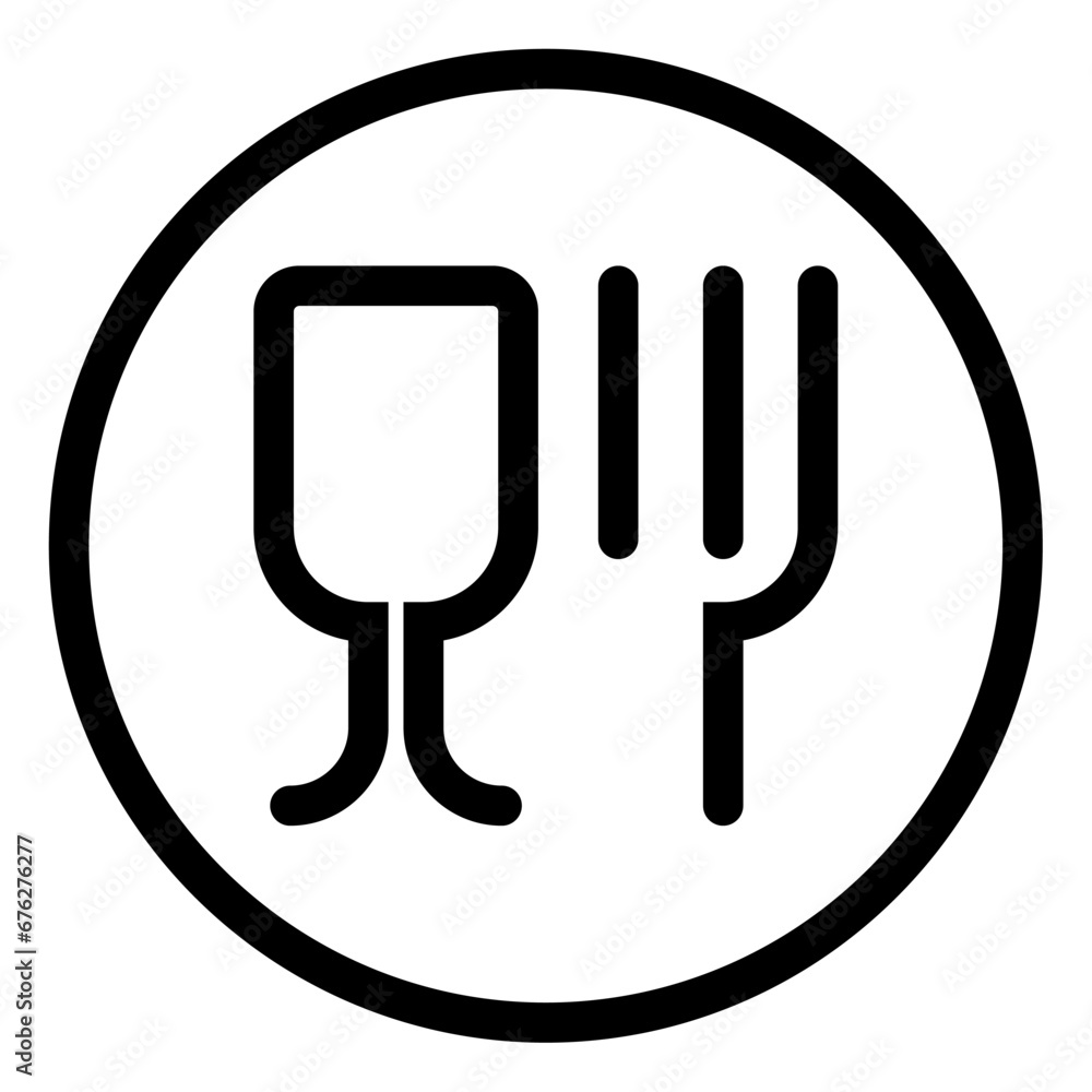 Food Grade Symbol Trendy Style Vector Image Food Grade Vector Icons Set Food Safe Material