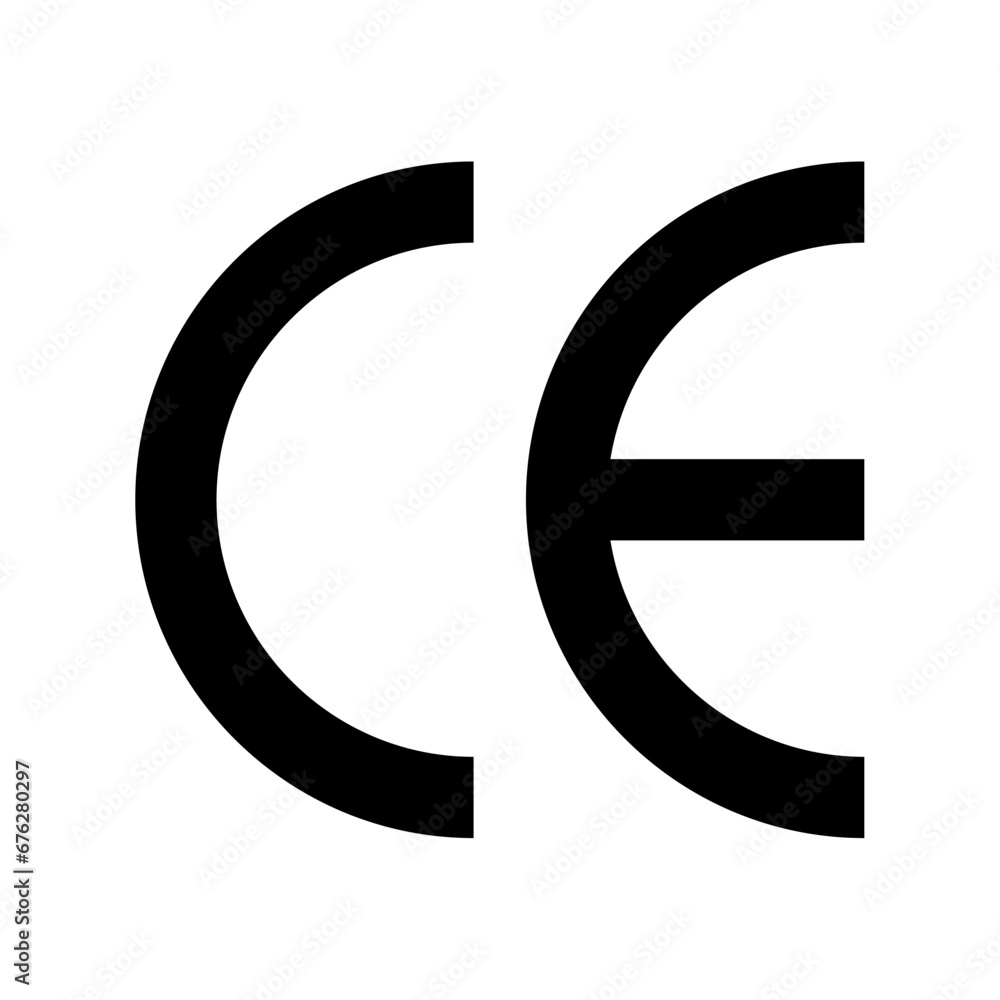 CE marking (short for Conformite Europeenne) symbol. Correct dimensions ...