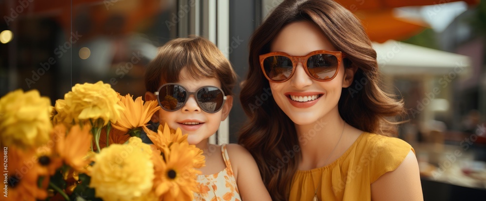 Family Small Daughter On Terrace Outdoors , Background Image For ...