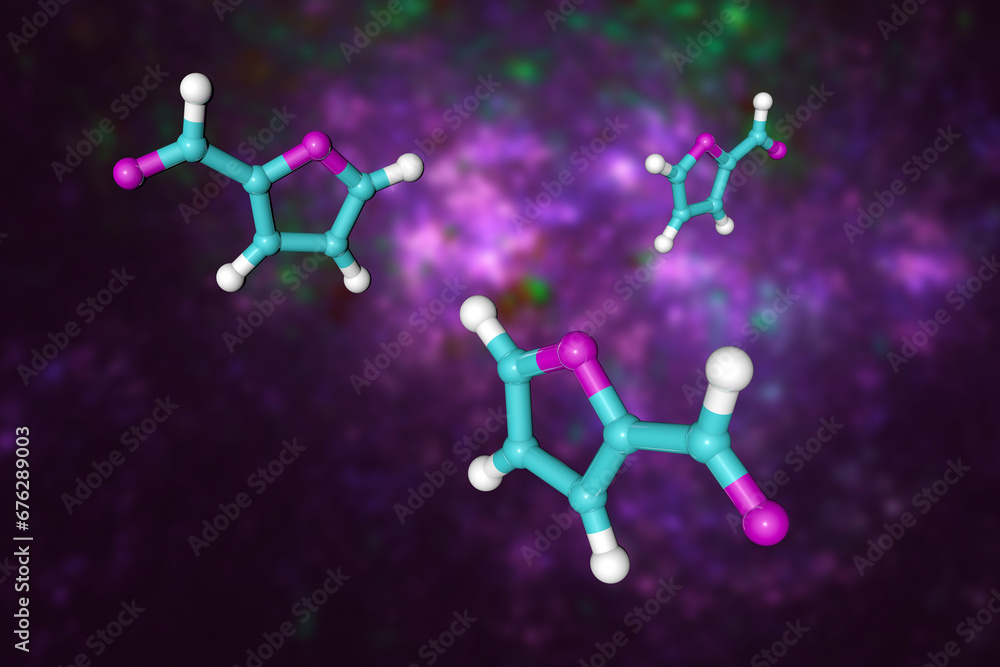 Furfural, an important organic compound, aldehyde of furan, the most ...