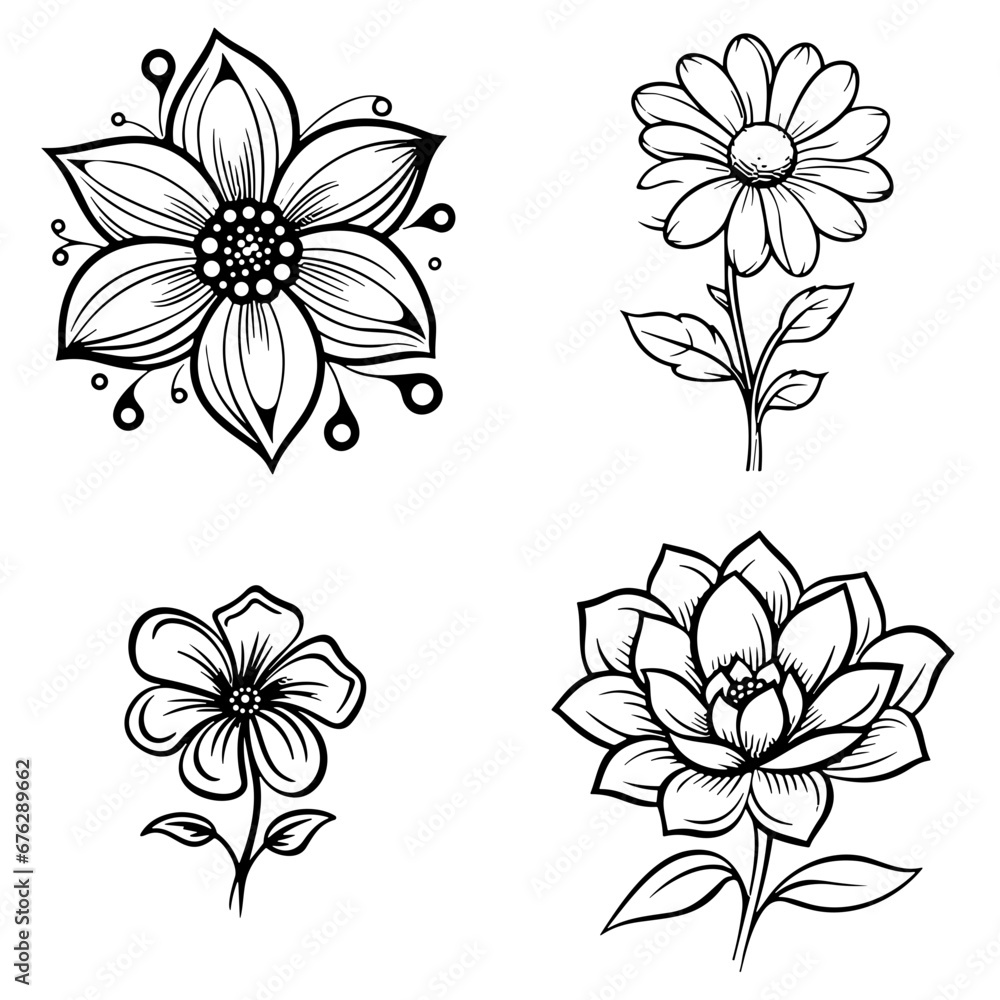 line drawing, line art png, line art prints, spring clipart, line art ...