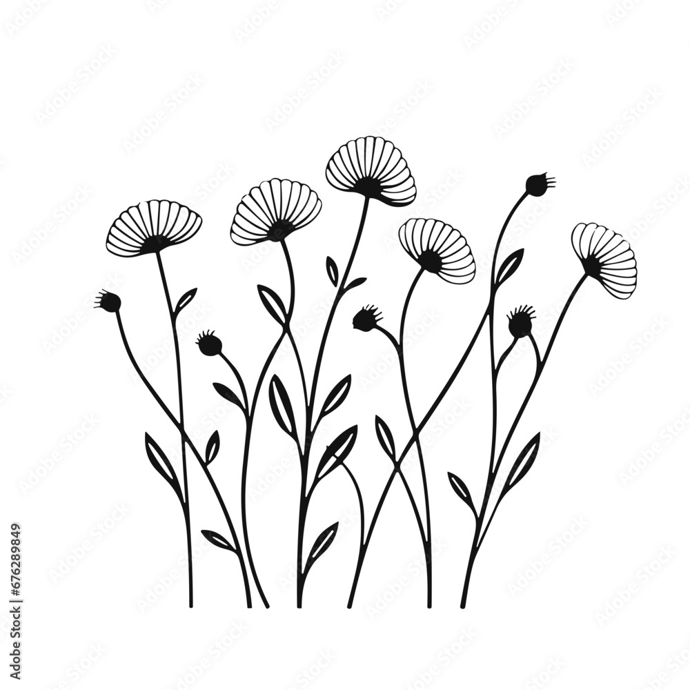 Vecteur Stock line drawing, line art png, line art prints, spring ...