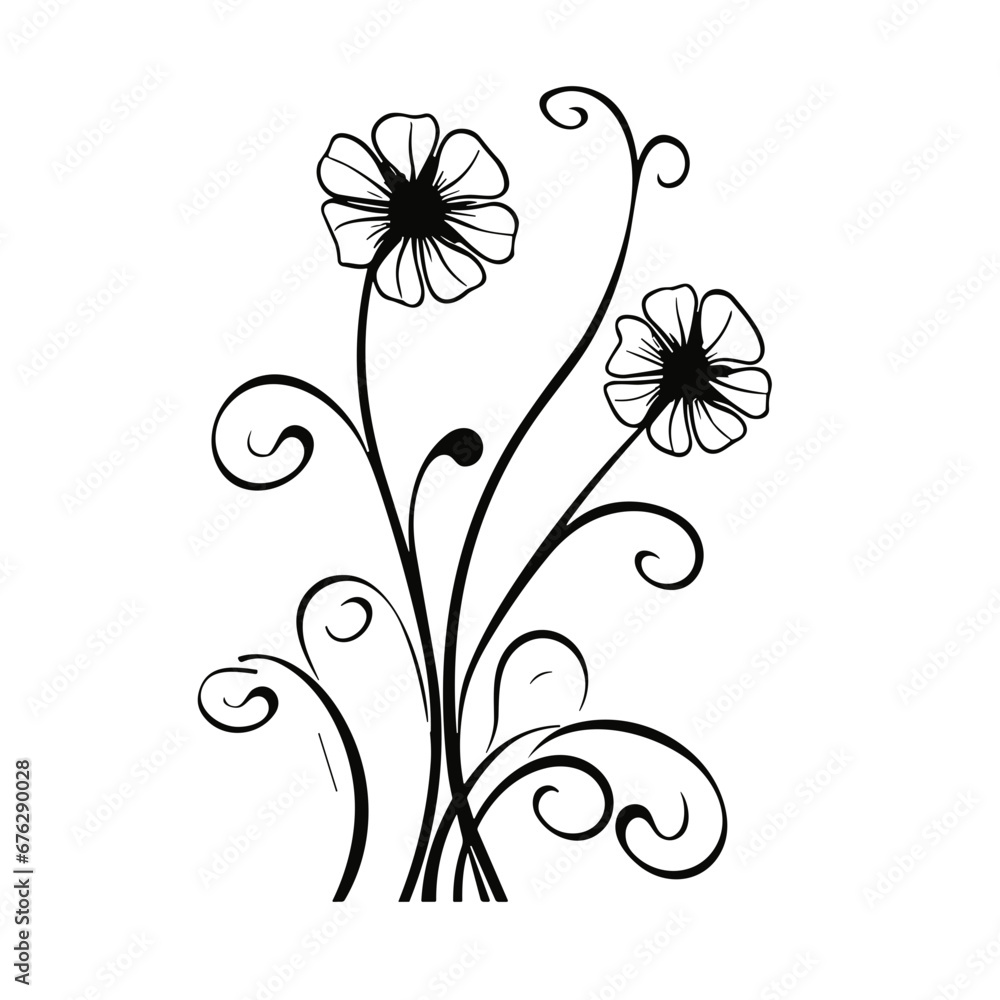 line drawing, line art png, line art prints, spring clipart, line art ...