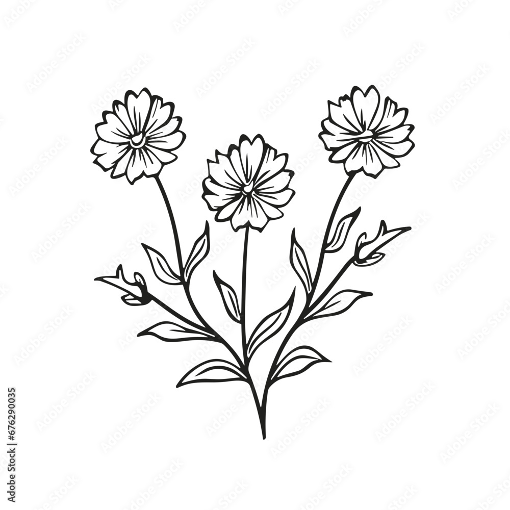 Vecteur Stock line drawing, line art png, line art prints, spring ...