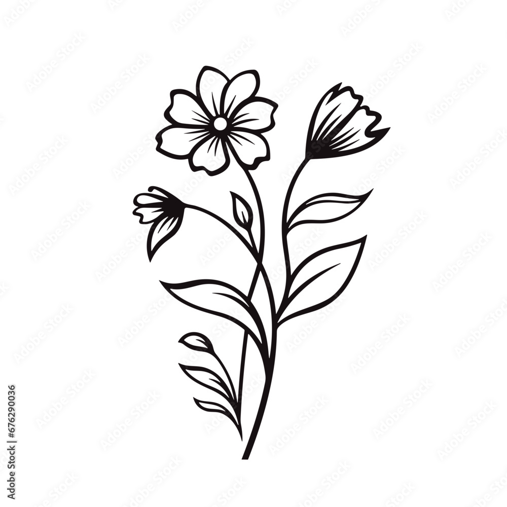 line drawing, line art png, line art prints, spring clipart, line art ...